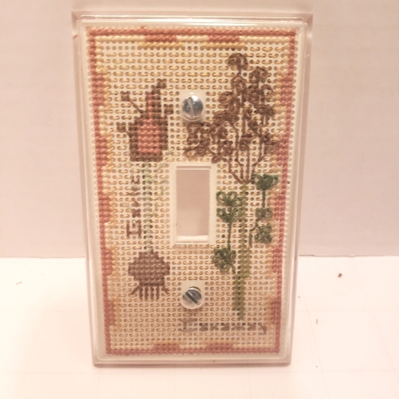 Hand Crafted | Wall Decor | Hand Crafted Crossstitch Switch Faceplate ...